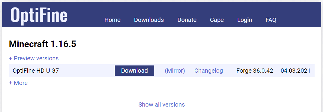 Minecraft最適化MOD OptiFine 1.16.5 導入方法&リリース情報 | まいんくらふと.みっくすじゅーす